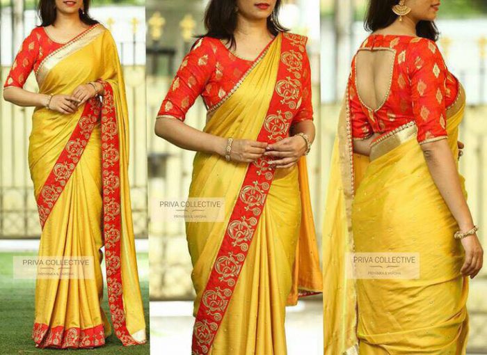 Shop South Special Paper Silk Saree with Brocket Blouse Online -ArtistryC