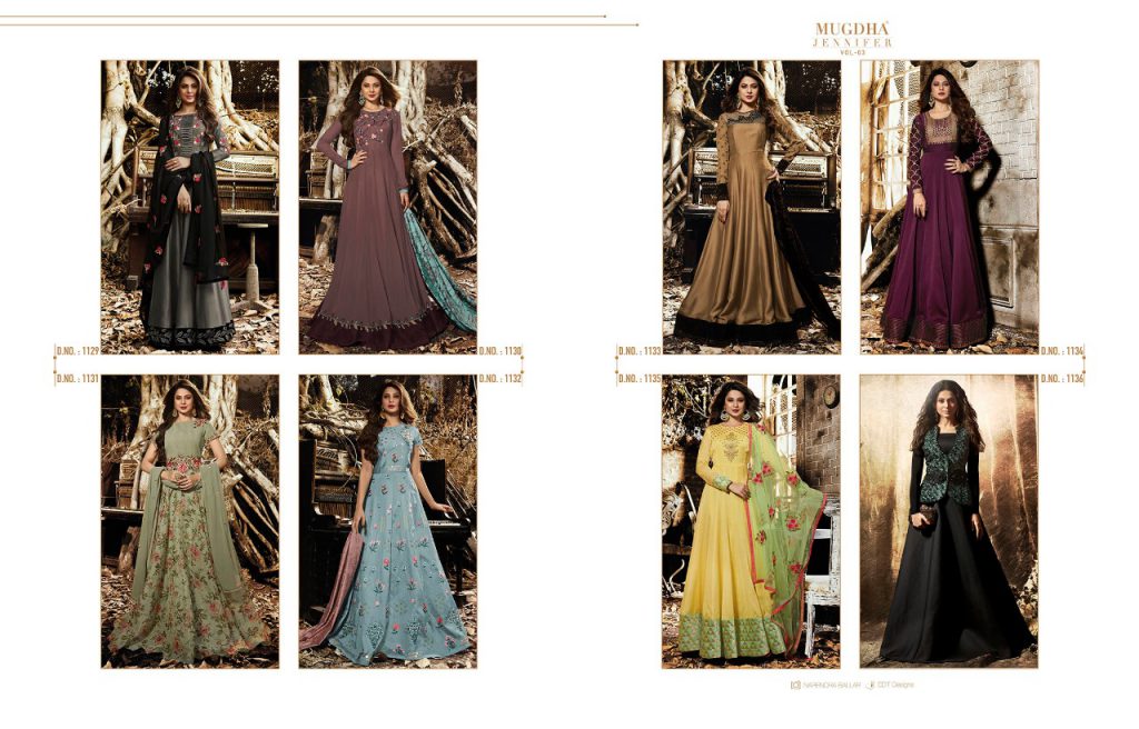Shop Floor Length Gown Mugdha Jennifer Vol 3 Online - ArtistryC Fashion